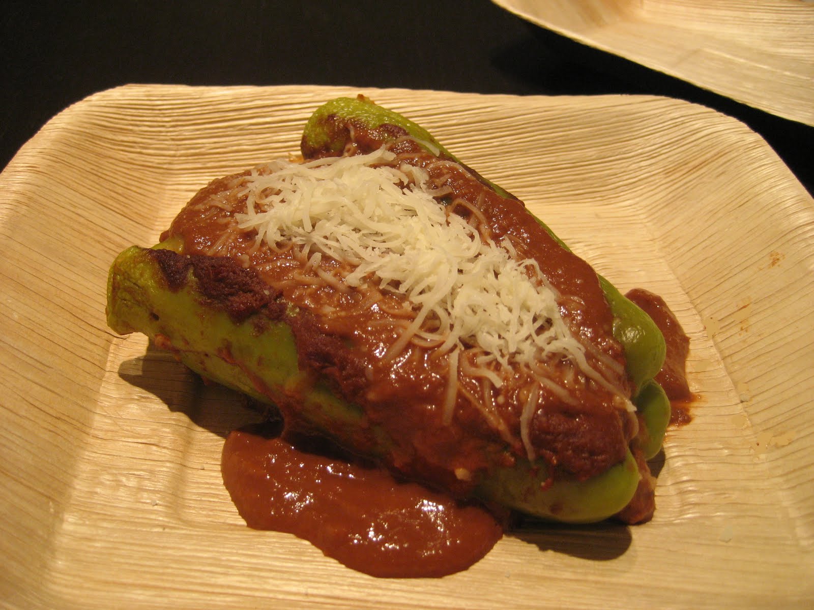 Eatomaniac :): Chile Rellenos - Exotic Stuffed Peppers in a Mole Sauce