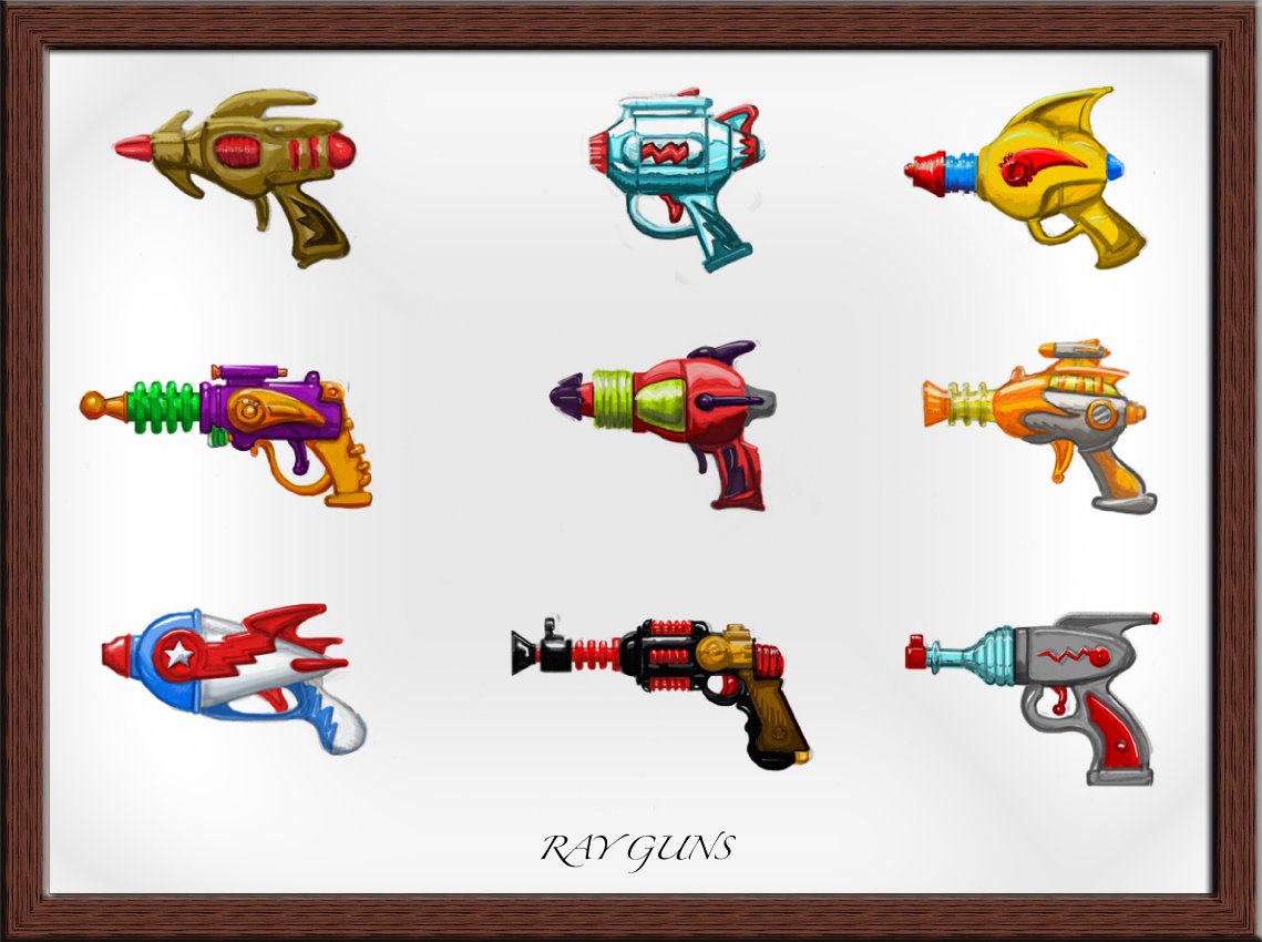 I like ray guns. I made some ray guns. : r/pics