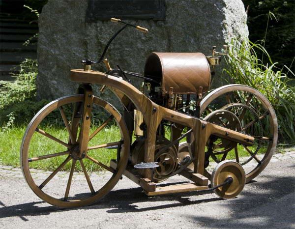 facts around us: 19 Century Wooden Motorcycle from Daimler