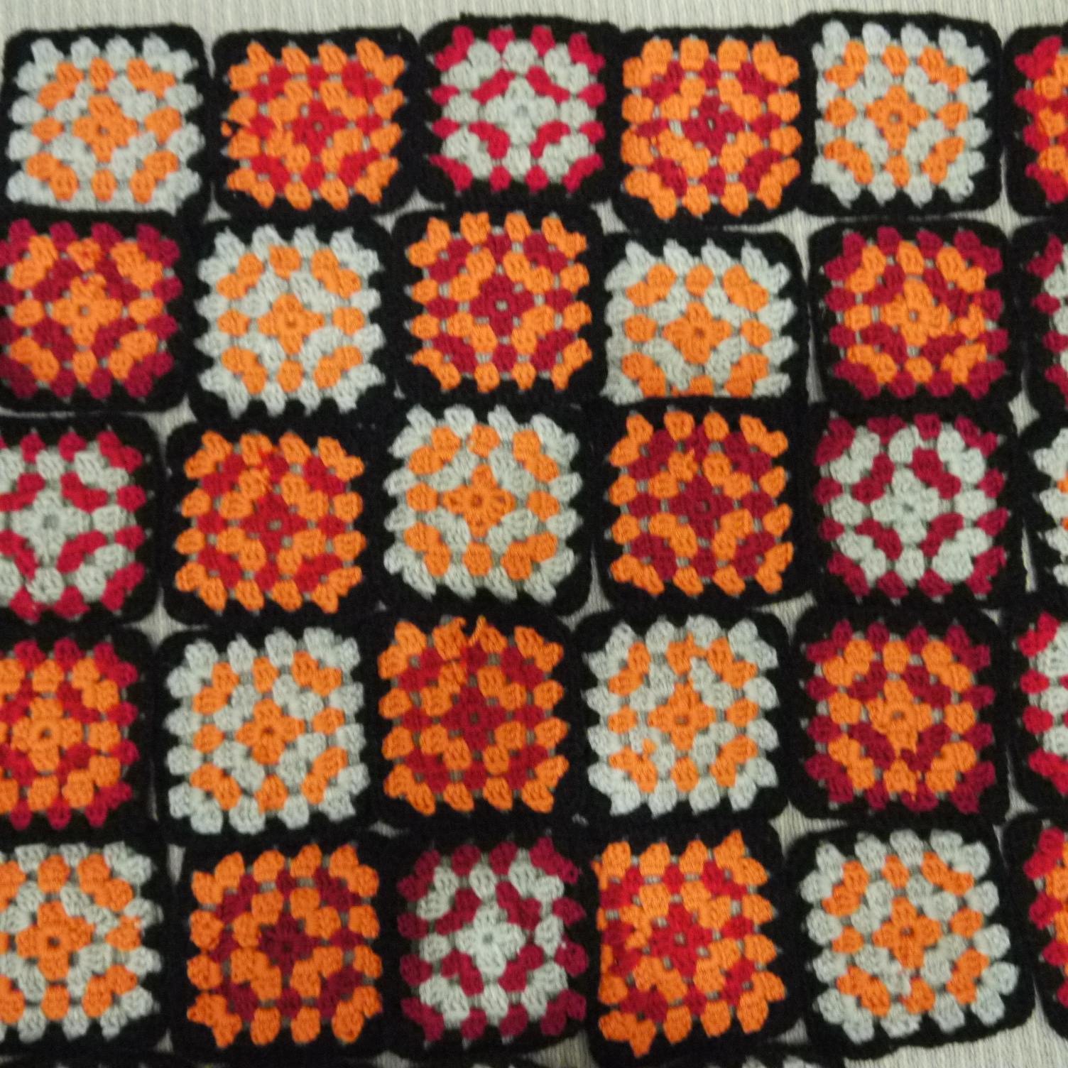 Indefinite Space: 169 Granny Squares = Fire & Brimstone