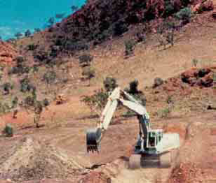 mining engineering: Tracks, Grid Lines, Costeans And Heavy Equipment