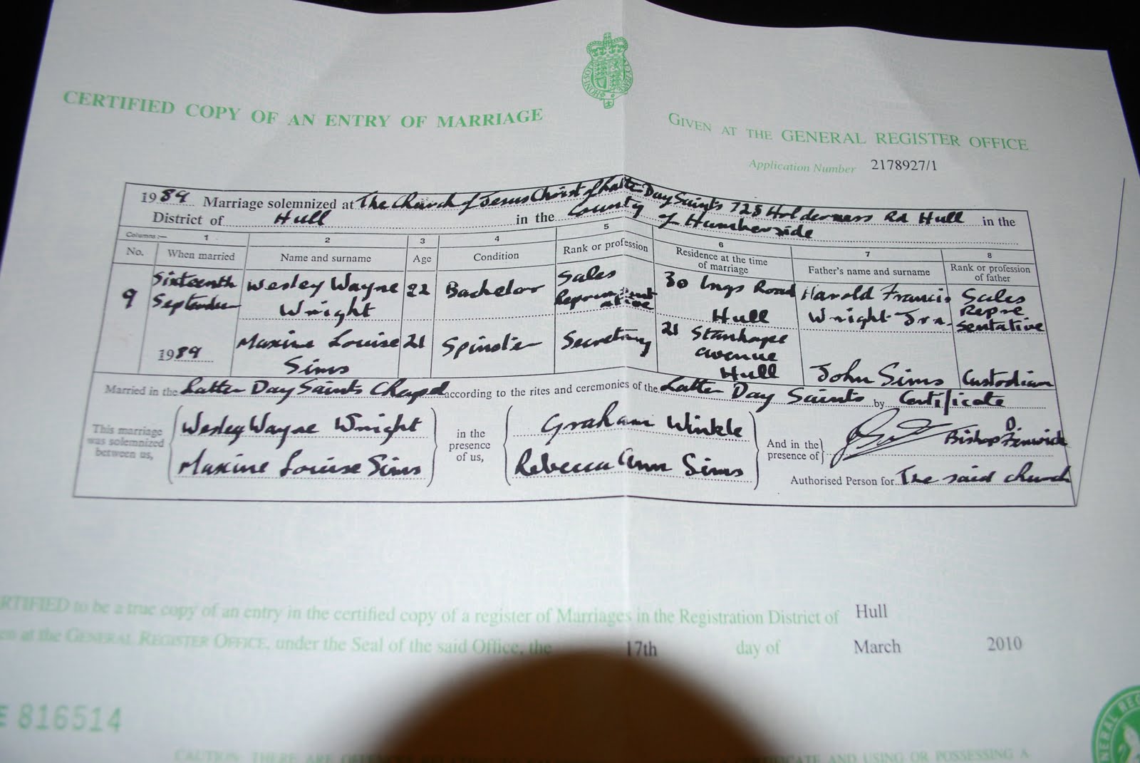 Nj Marriage Certificate
