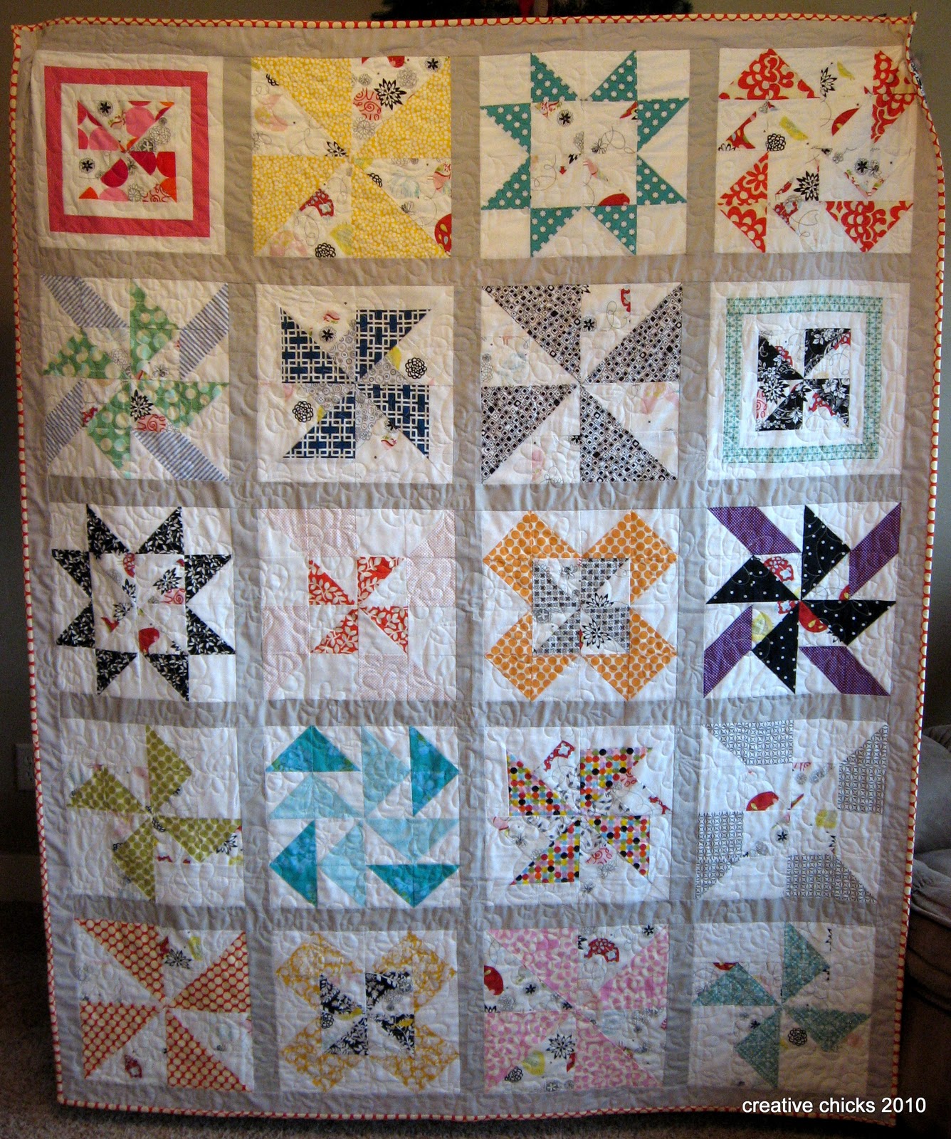 Creative Chicks Pinwheel Sampler Quilt Creative Chicks Pinwheel Sampler Quilt
