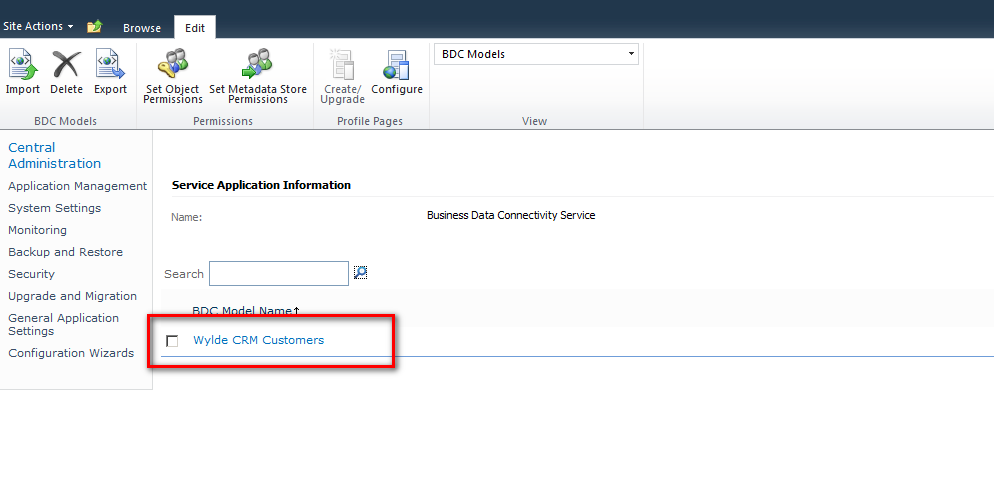 Setting up External Content Type for SQL Server database using SQL Server authentication ...