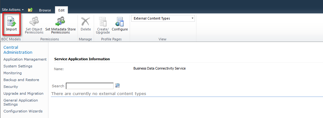 Setting up External Content Type for SQL Server database using SQL Server authentication ...
