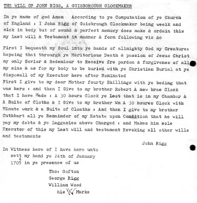 Guisborough History Notes: Clocks