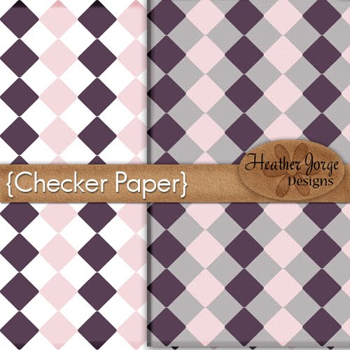 Moroccan Girl's Digital Scrapbook Designs: Checkered Paper Pack Freebie