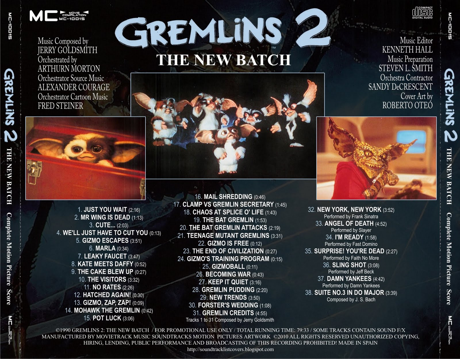 Soundtrack List Covers: Gremlins 2: The New Batch Complete (Jerry ...