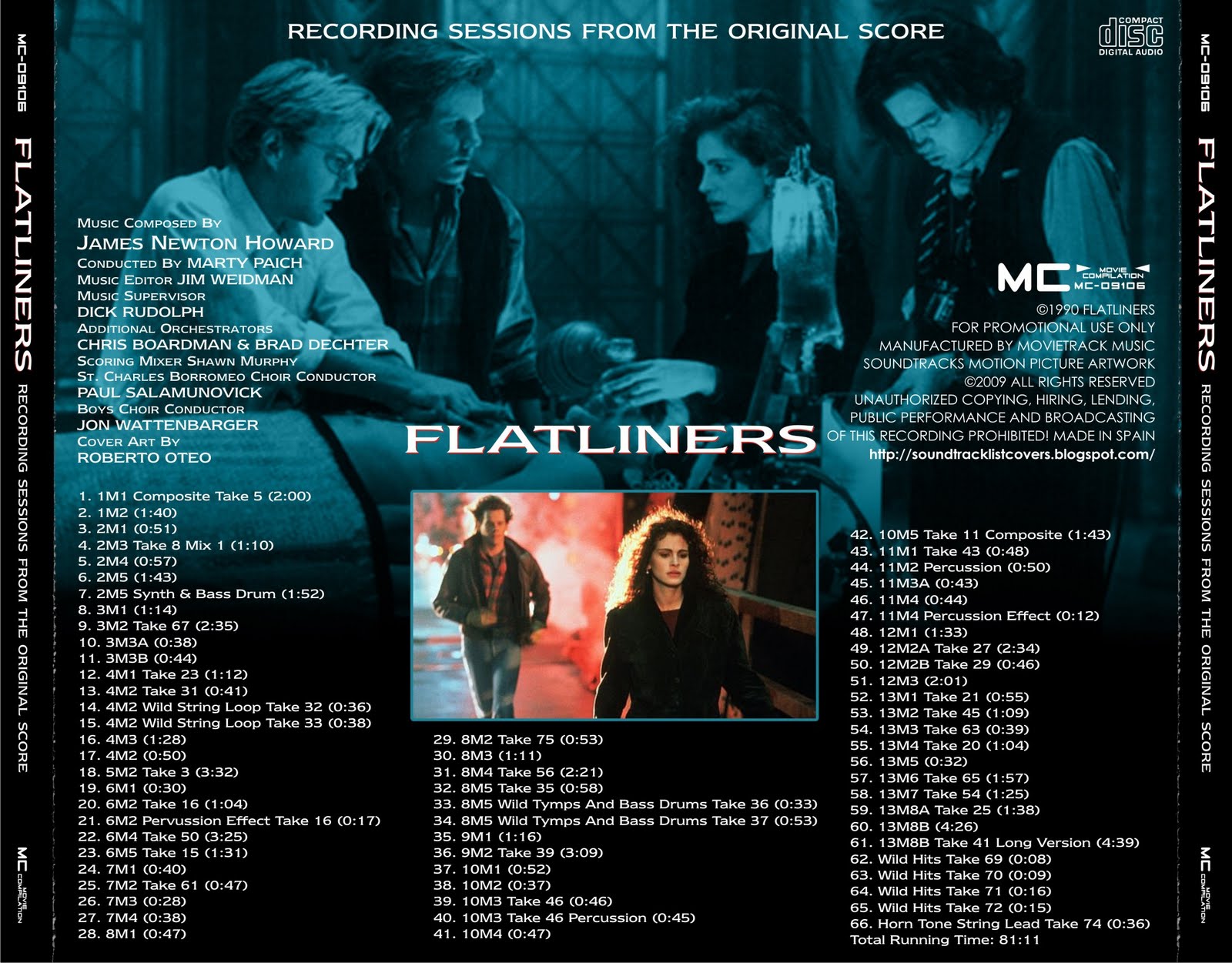 Soundtrack List Covers: Flatliners Recording Sessions (James Newton Howard)