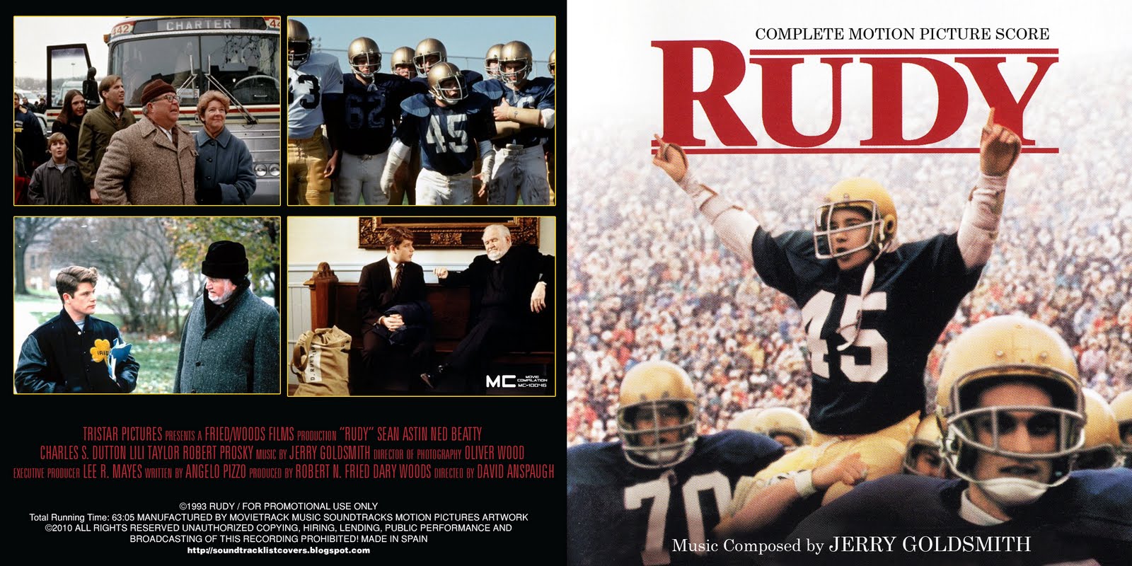Soundtrack List Covers: Rudy Complete (Jerry Goldsmith)