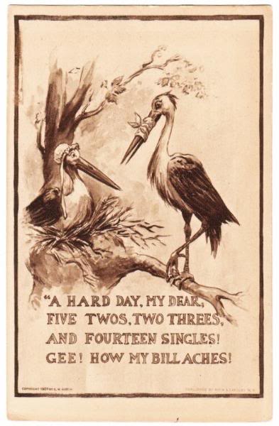 Tea Party Everyday: Visits from the Stork (Antique postcards featuring ...