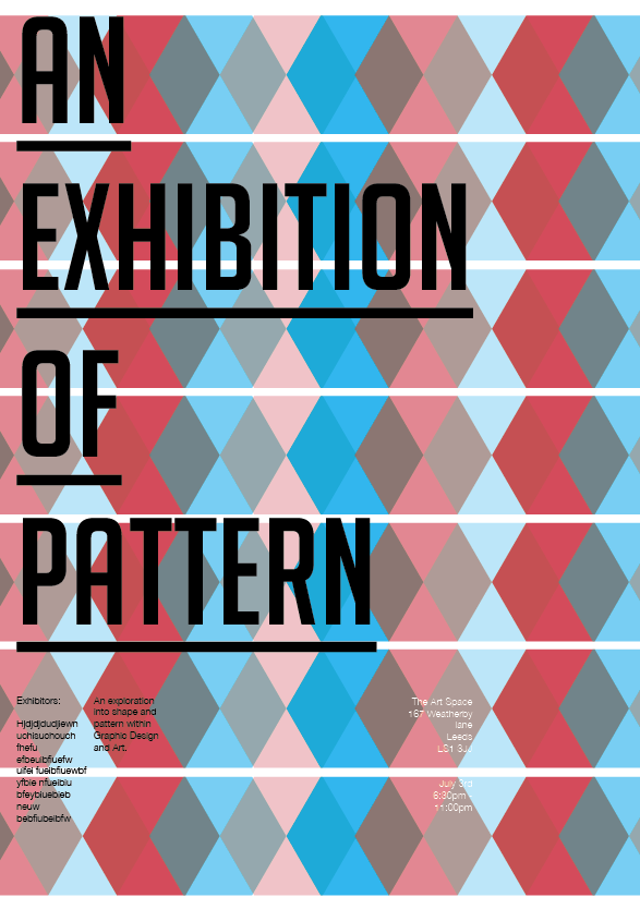 Oliver Shaw FMP: Pattern Exhibition Ideas