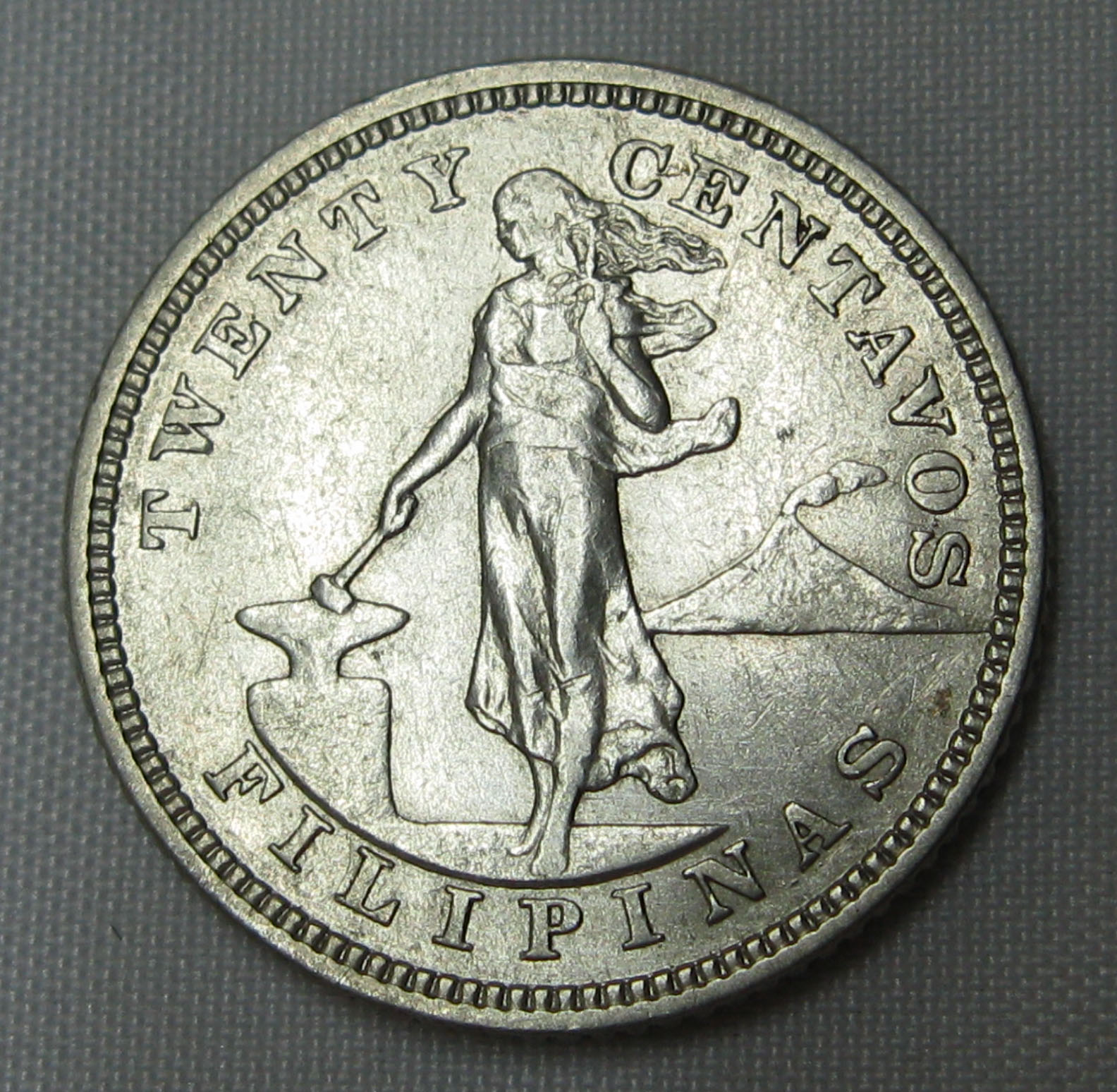 Bruno & Hancock: 1905 S US - Philippines Twenty Centavo Coin