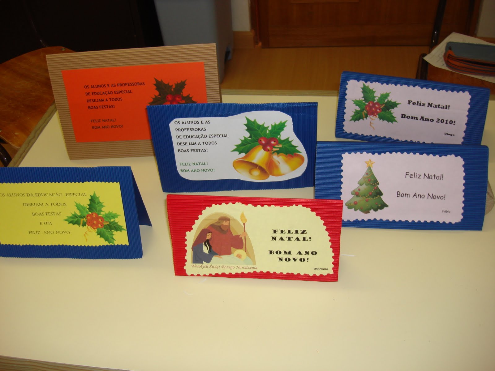 Manualidades "Especiais": Postais de Natal