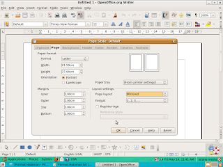 Tutorial Open Office.Org Writer: PENGATURAN MARGIN DI OPENOFFICE.ORG