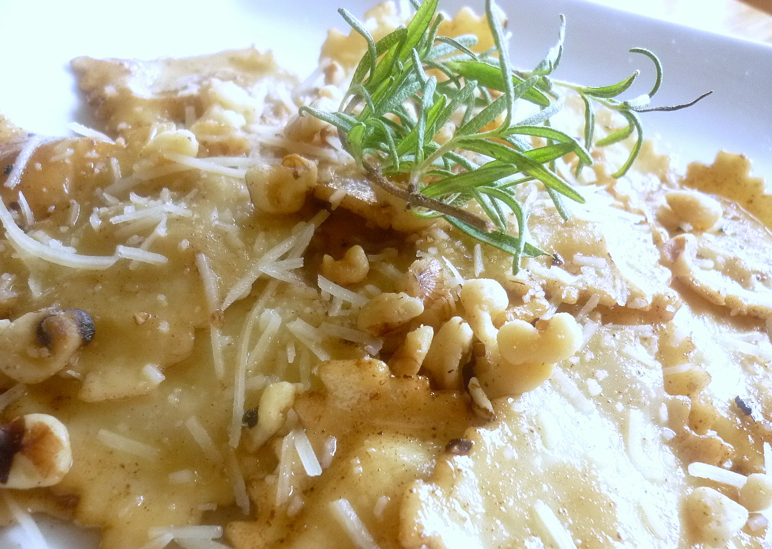 Ravioli with Balsamic Brown Butter - Sprinkled with Flour