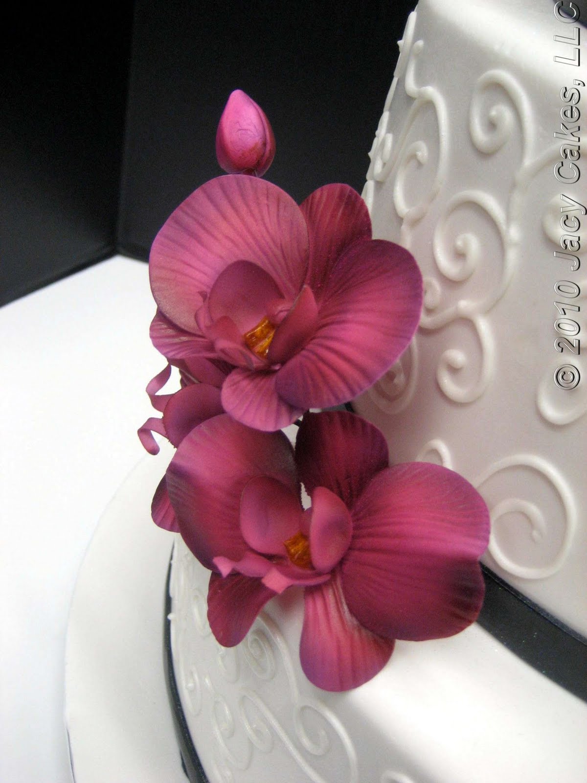 News from Jacy Cakes: Orchids & Swirls Wedding Cake