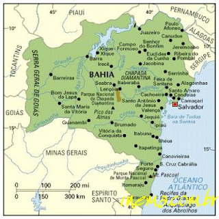 Conheça o Mundo: MAPA DA BAHIA