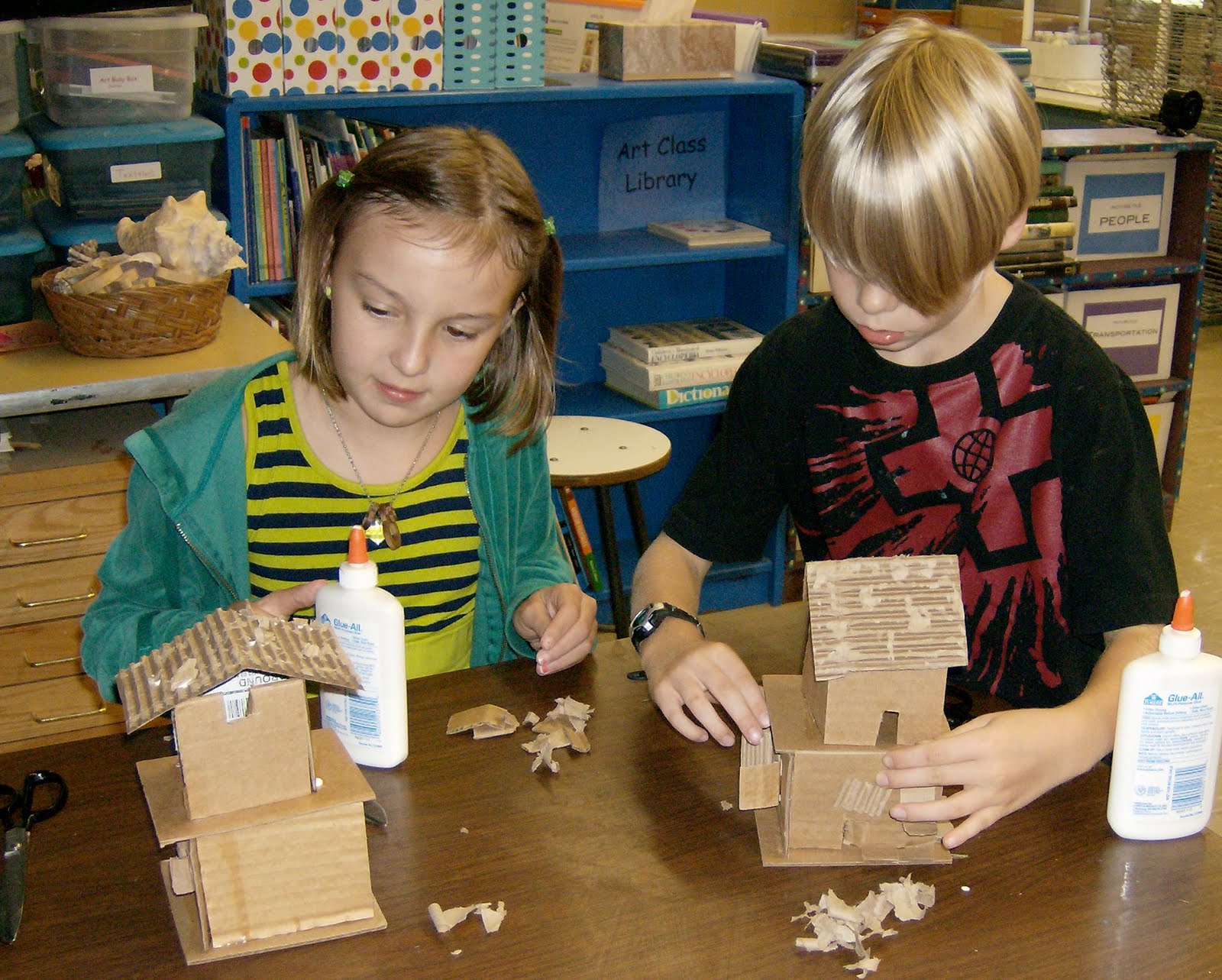 Zilker Elementary Art Class: Fourth Grade House Sculptures