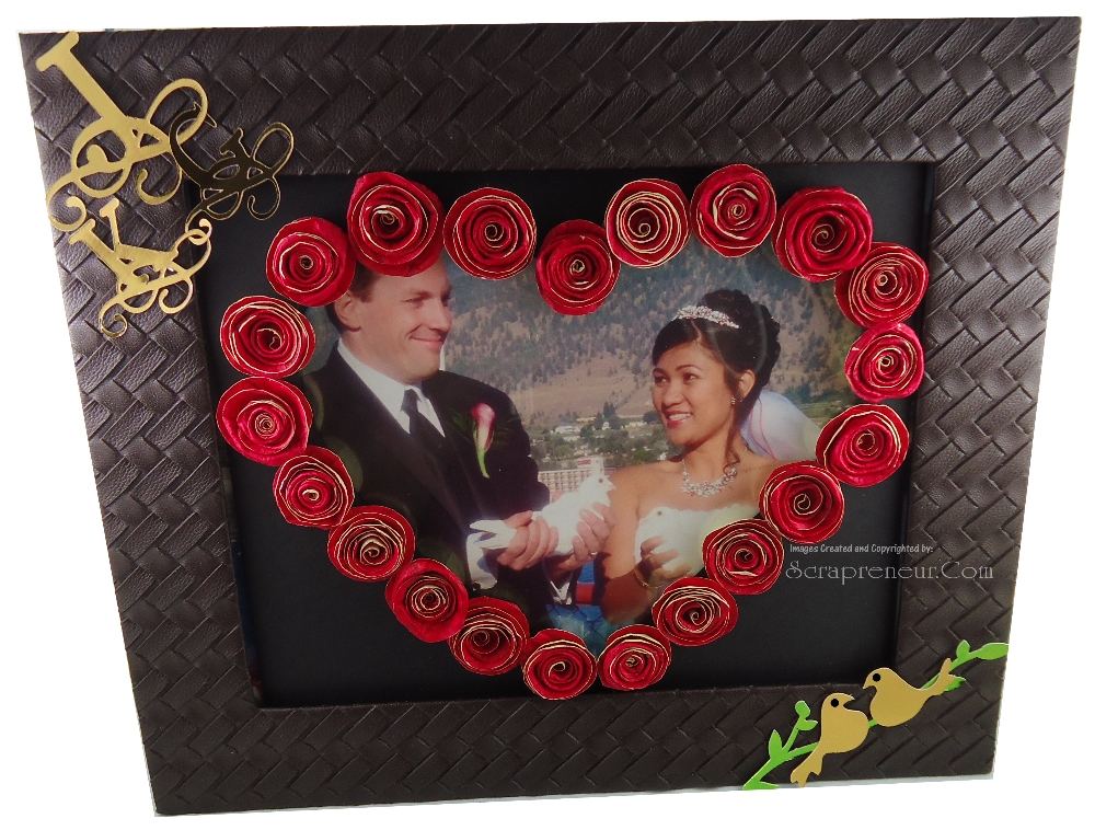 Jinky's Crafts & Designs: Framed Heart Paper Flower Rosettes