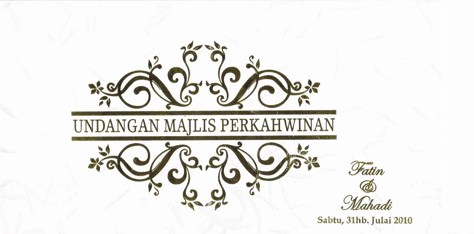 Nafsu Tahan: Jemputan Walimatul Urus