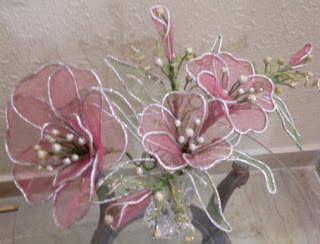 Home Art and Crafts: Flower Craft, net flower making at home