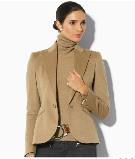 EMM (pronounced EdoubleM): Ralph Lauren Black Label Luann Camel Hair Jacket
