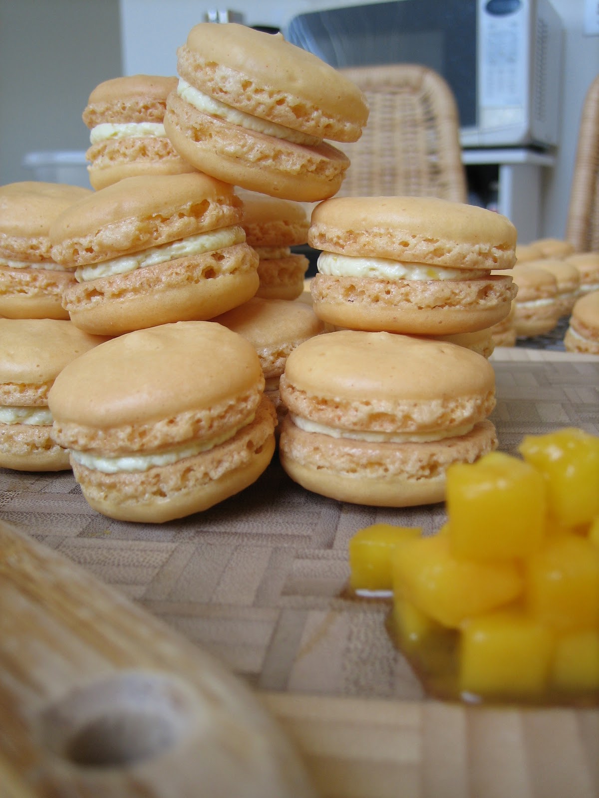The Amai Life: Mango: Part Three ~ Mango Macarons