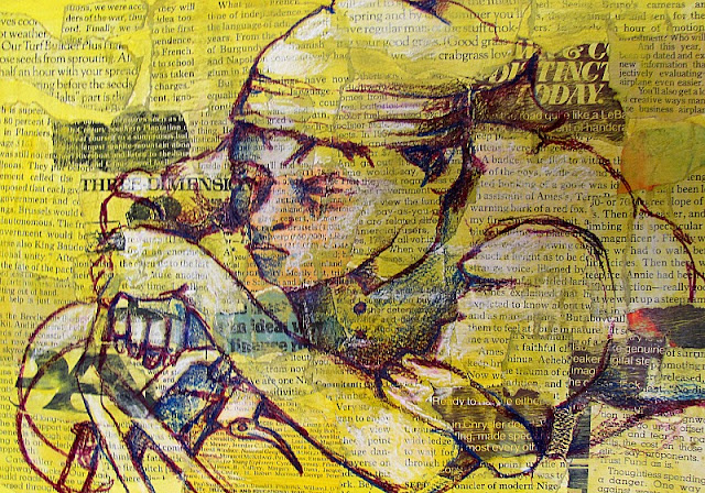 Tri-Central Visual Art: Text collage and more altered surfaces