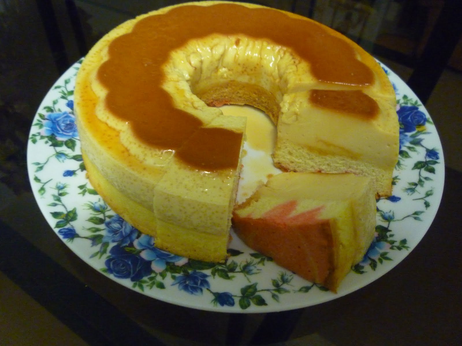 Idaman Hati: Kek Caramel Puding & Fruit Rainbow Jelly