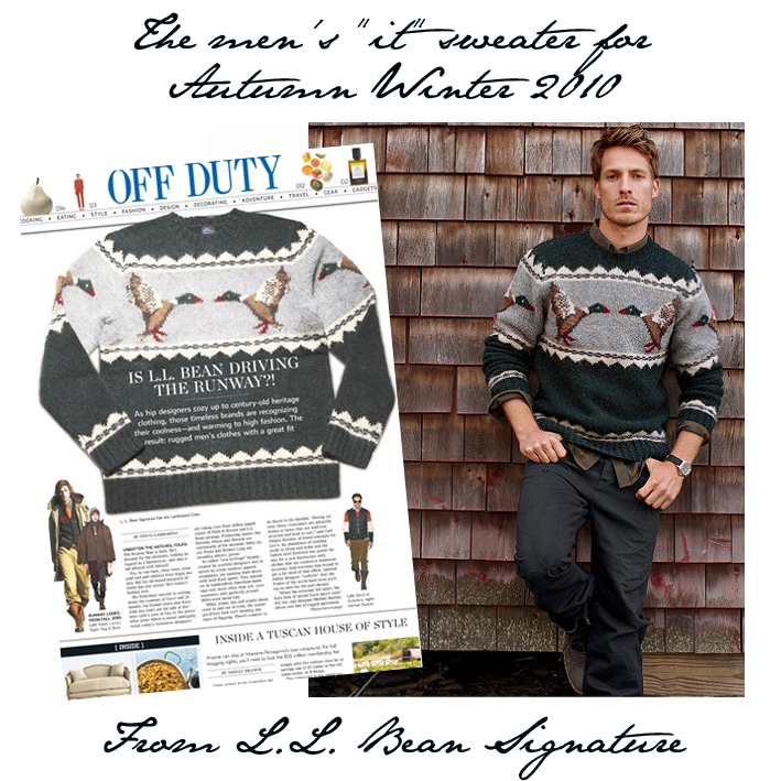 L.L. Bean Signature provides the "it" sweater for men this season ...