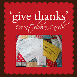 Everyday Celebrations: 'Give Thanks' Thanksgiving Countdown Calendar