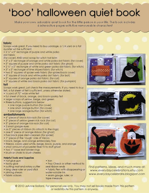 Everyday Celebrations: Halloween Quiet Book Kits