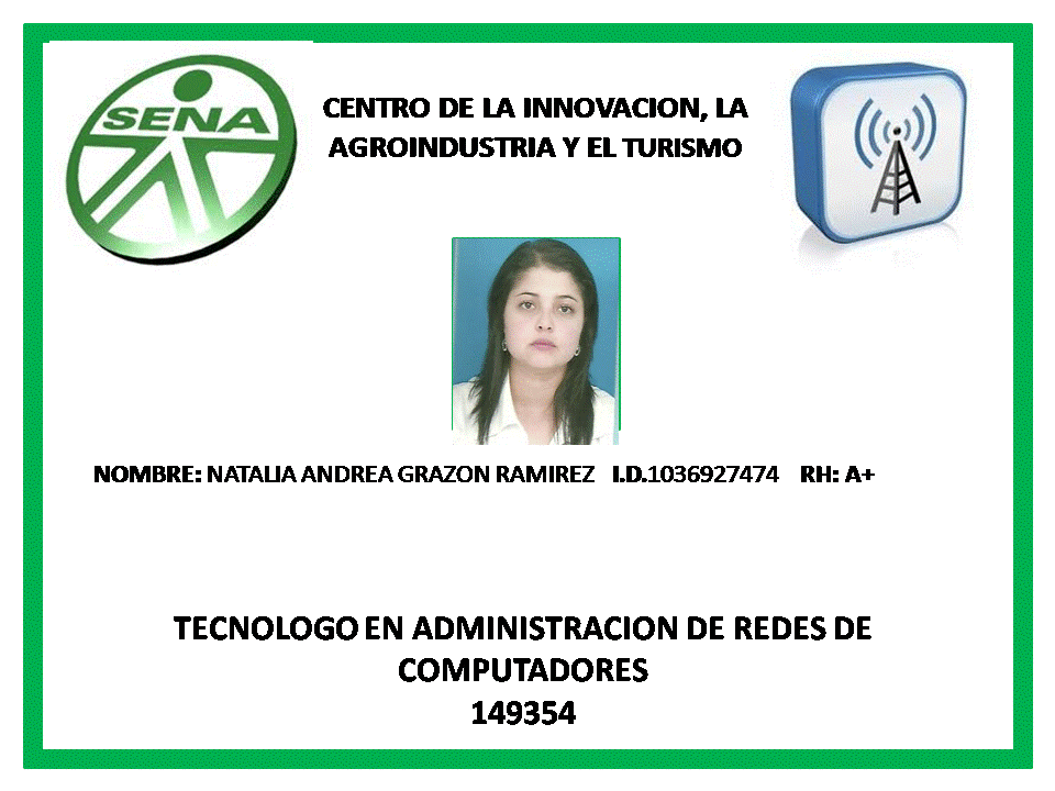 Evidencias Natalia Andrea Garzon Ramirez: CARNET SENA