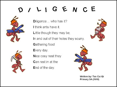 5A's Class Blog: How I Can Show Diligence and Perseverance