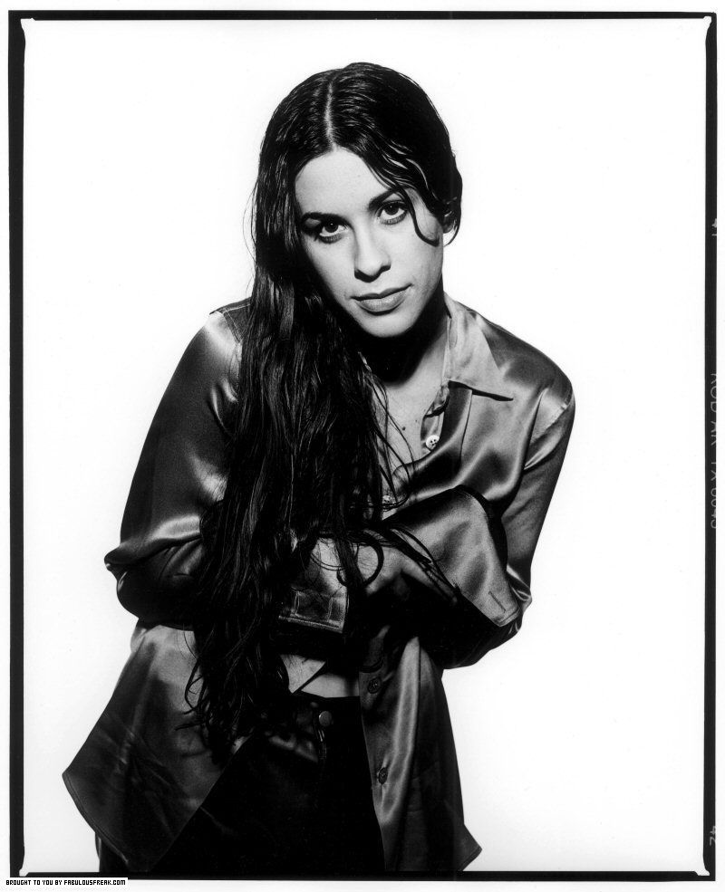 Ladies in Satin Blouses: alanis morissette - b&w satin blouse