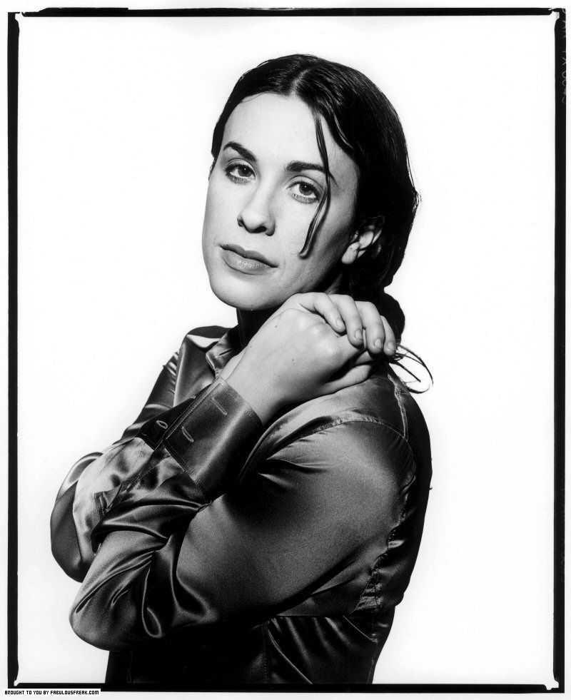 Ladies in Satin Blouses: alanis morissette - b&w satin blouse