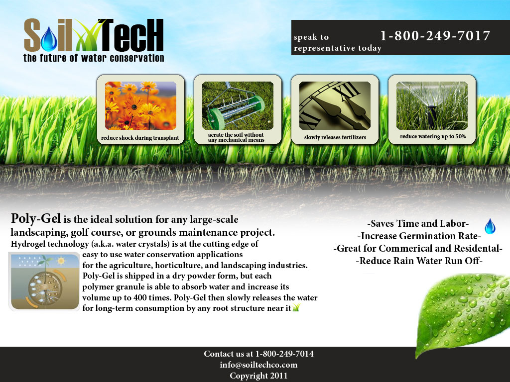 180 Studios: SoilTech logo and temporary web page