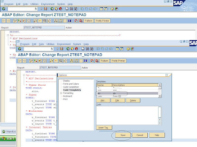 An SAP Consultant: SAP - Creating code template in New ABAP Editor
