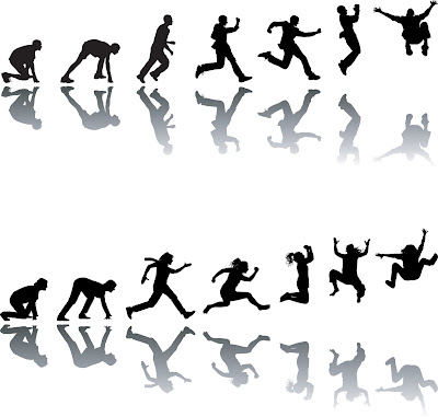 Fotogramas de salto en vector (Jumping shilouettes) | Recursos 2D