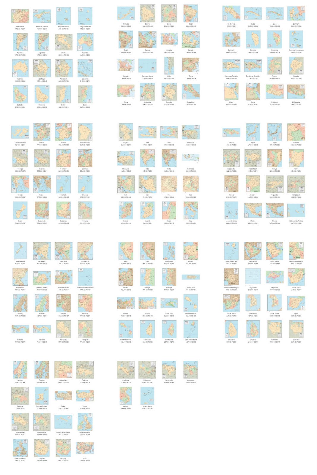 Completísimo pack de mapas en vector (Worldwide Vector Maps Giant Pack ...