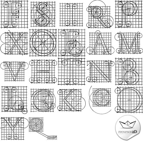 Pinceles de letras románicas (Roman Letters Brushes) | Recursos 2D