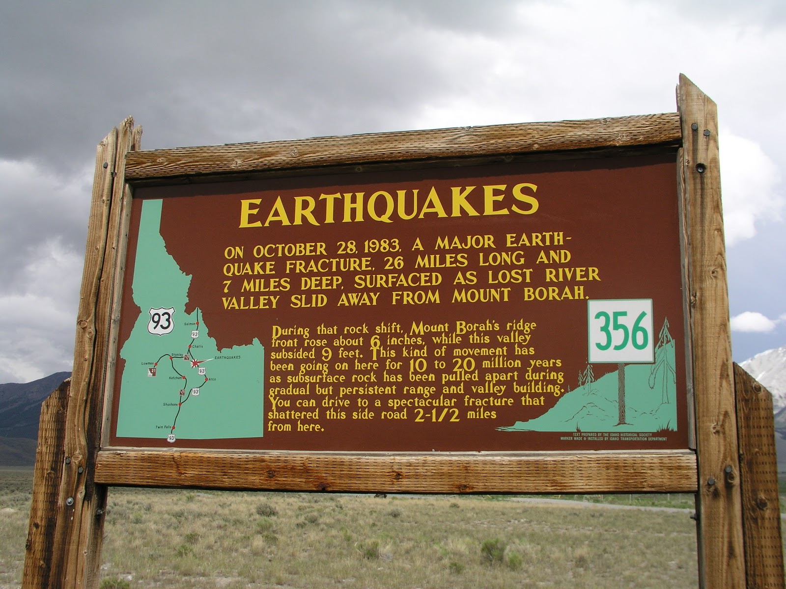 Mackay, Idaho 83251: 1983 Mt. Borah Earthquake October 28, 1983 8:07 AM