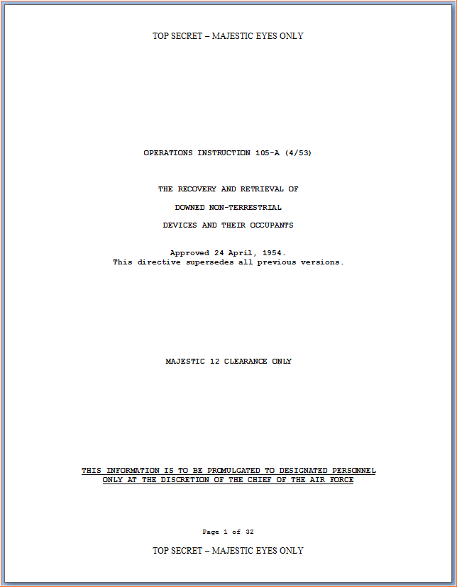 Fact or Fiction:The "NEW" MJ-12 Documents