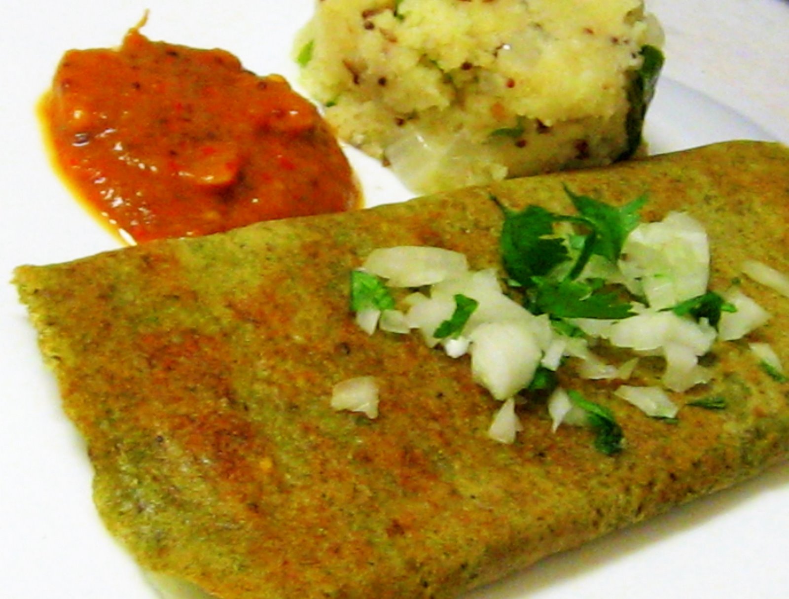RECIPES ONLINE: Andhra Pesarattu (Moong Dal Dosa, Green Bean Pancake)