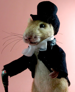 Needle Felted Art by Robin Joy Andreae: Meet Woodrow ~ A Very Dapper Rat