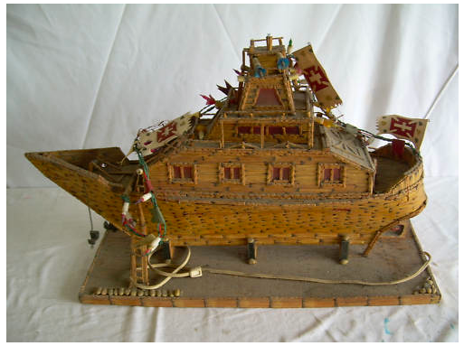 Mule Tales: Tramp Burnt Matchstick Prison Art Boat Ship