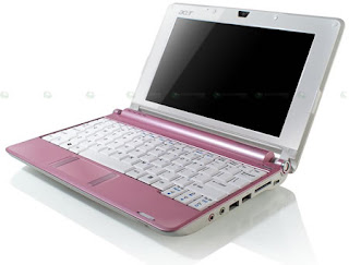 NOTICIAS Y TECNOLOGIA: Notebook - Acer One color rosa para chicas