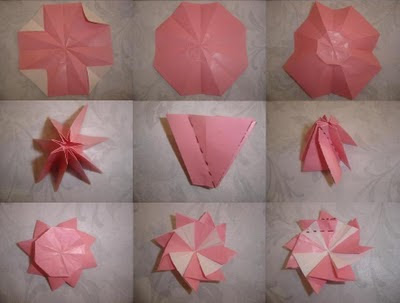 Origami Folhas de Arte: Swirl Rose