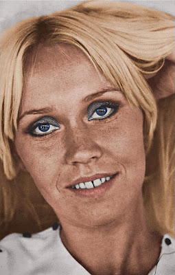 ABBA Pictures: ABBA - Agnetha Portrait Colourized